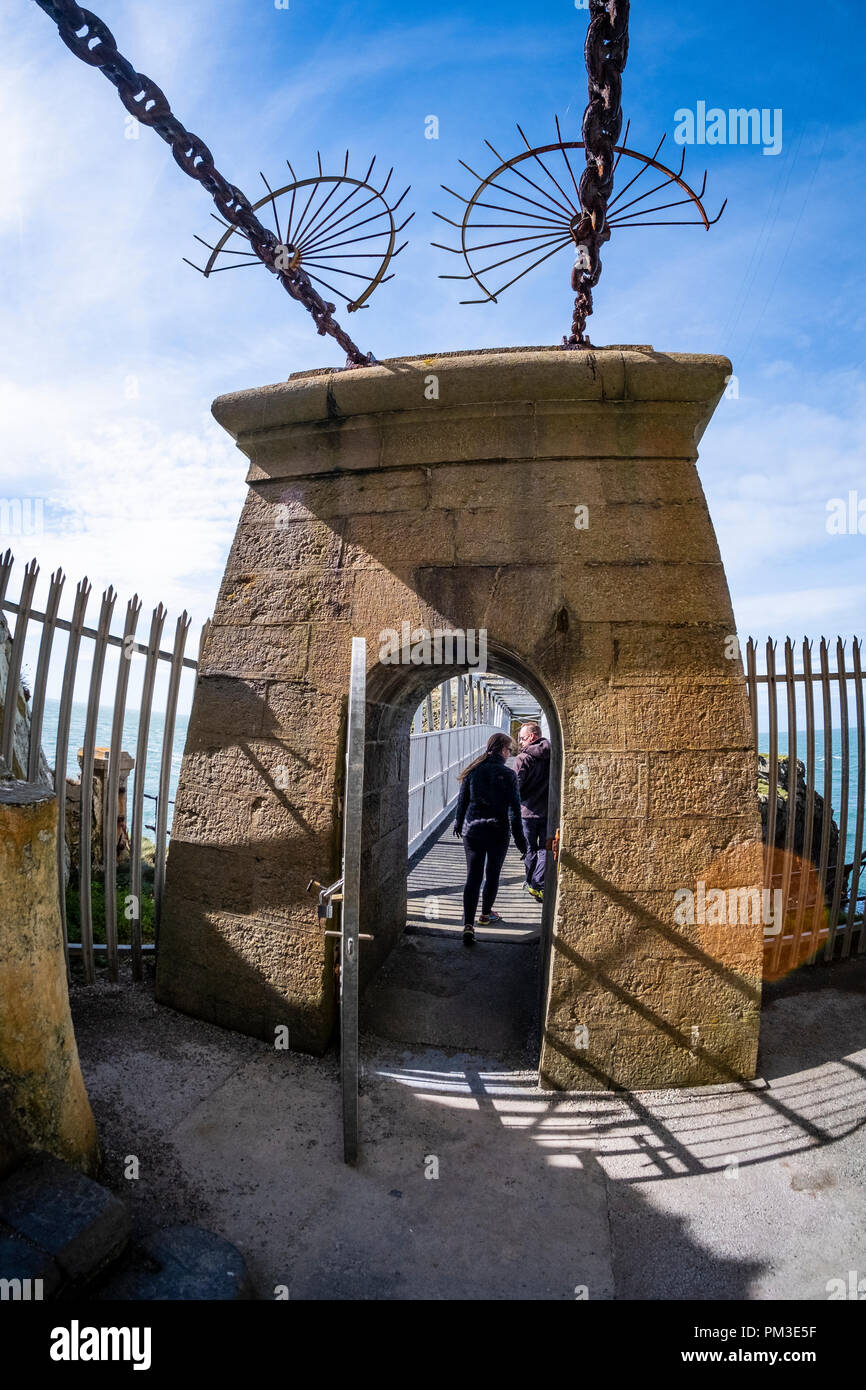 Pathway leading to South Stack Lighthouse, Holy Island, Anglesey, Wales ...
