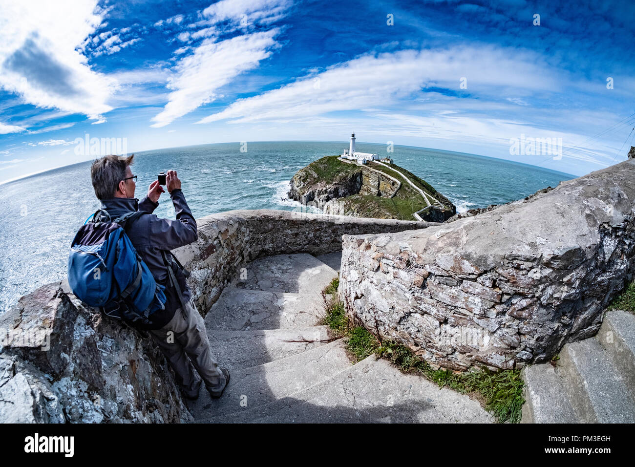 South Stack Lighthouse, Holy Island, Anglesey, Wales, UK Stock Photo ...