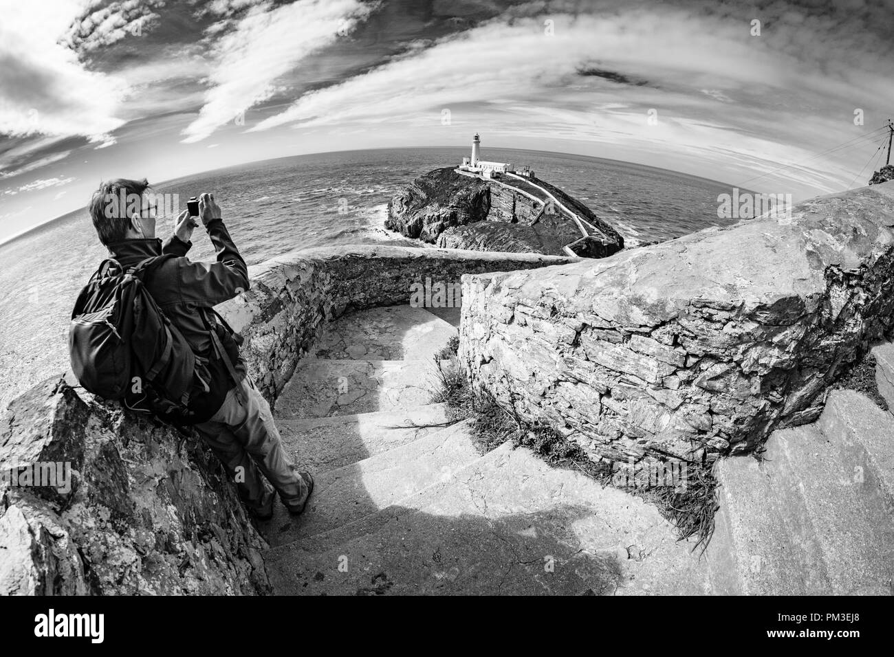 South Stack Lighthouse, Holy Island, Anglesey, Wales, UK Stock Photo ...