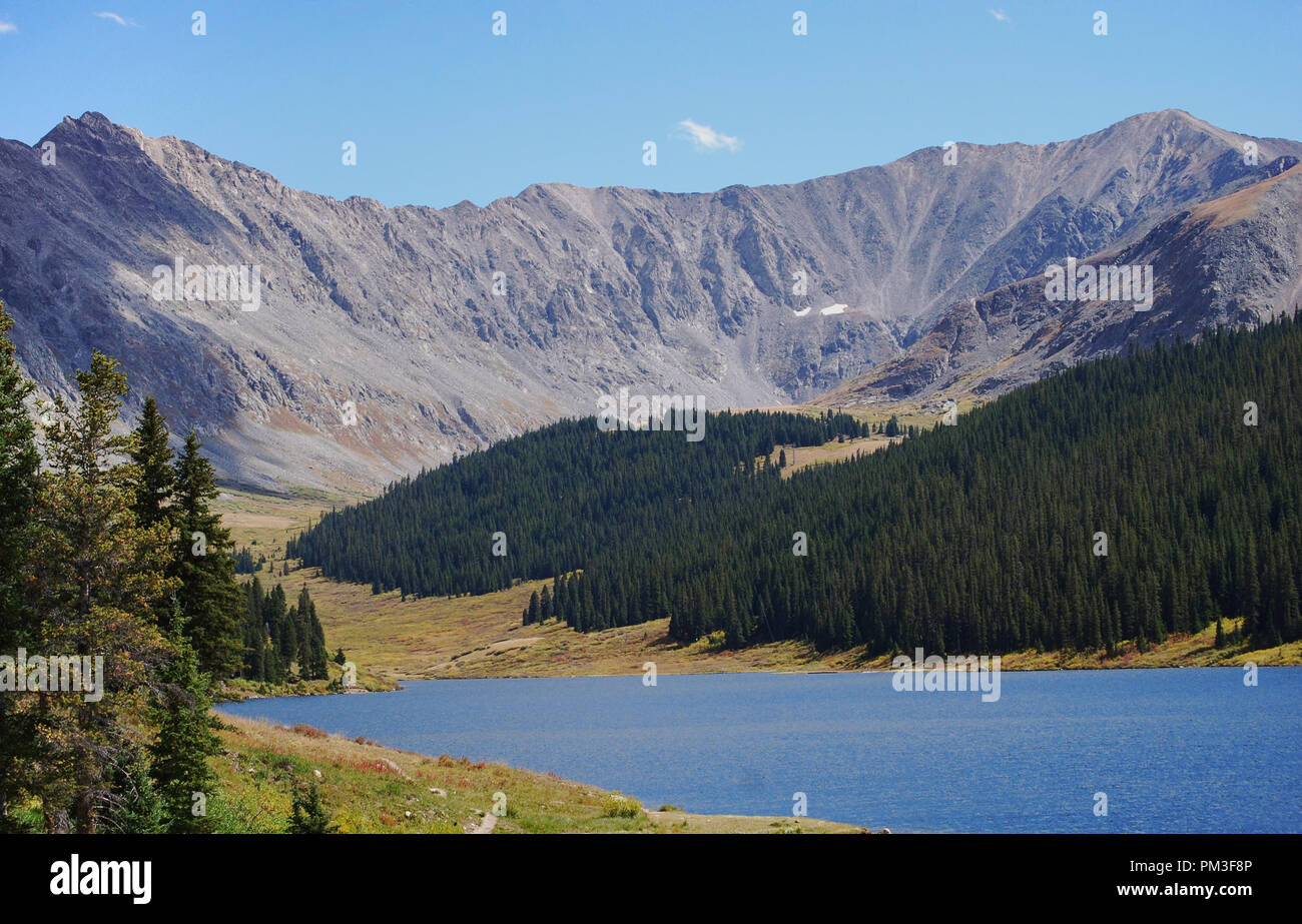 Longs Peak viewed from Estes Park, Colorado, United States Stock Photo ...