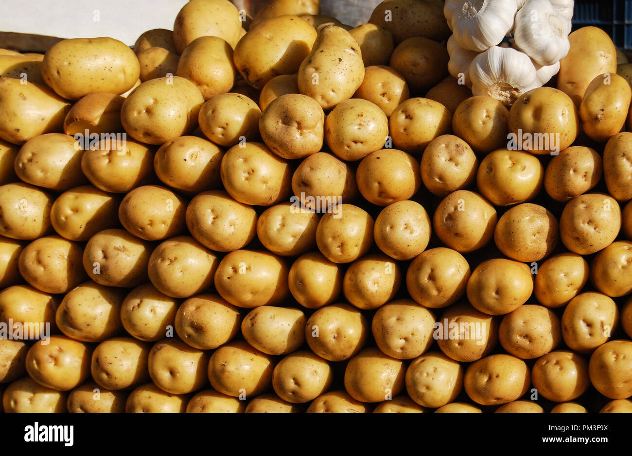 Pile raw potatoes harvest close hi-res stock photography and images - Alamy