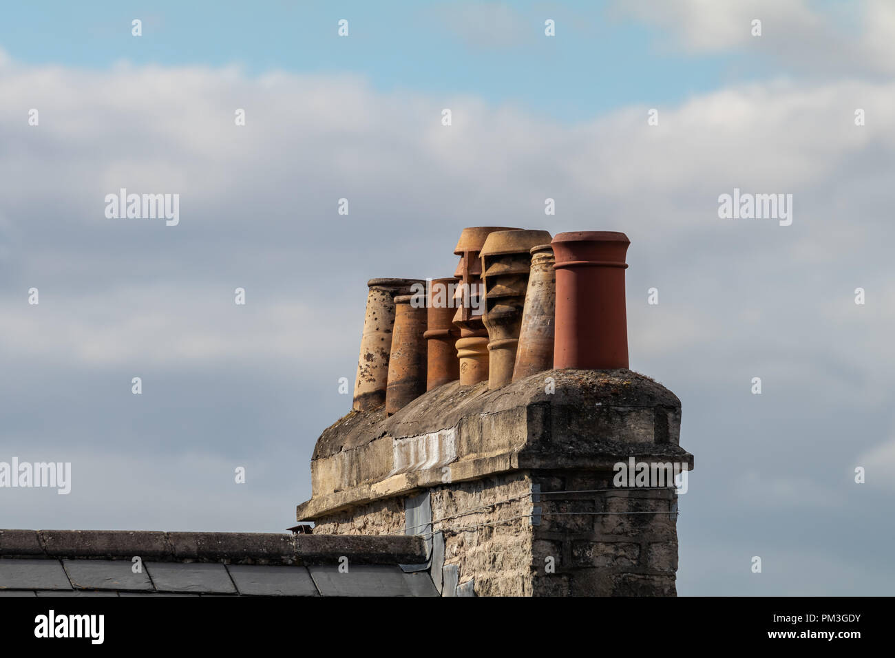 Tall chimney pots hi-res stock photography and images - Alamy