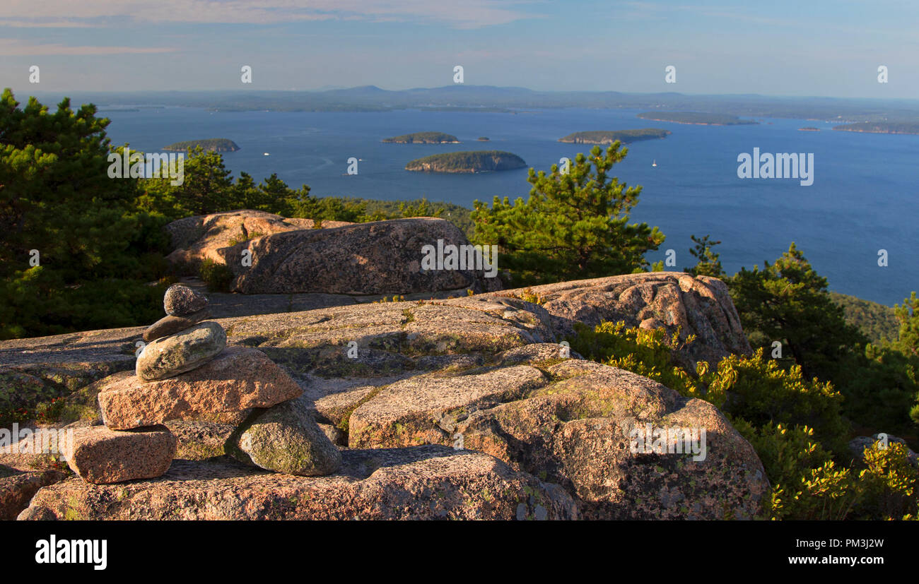 Acadia National Park in Maine, mountain and ocean, USA Stock Photo - Alamy