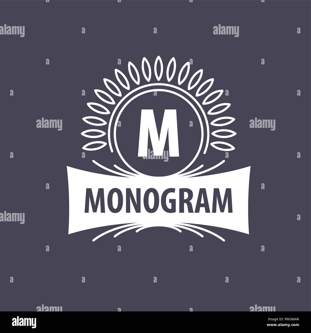 monogram vector in frame Stock Vector Image & Art - Alamy