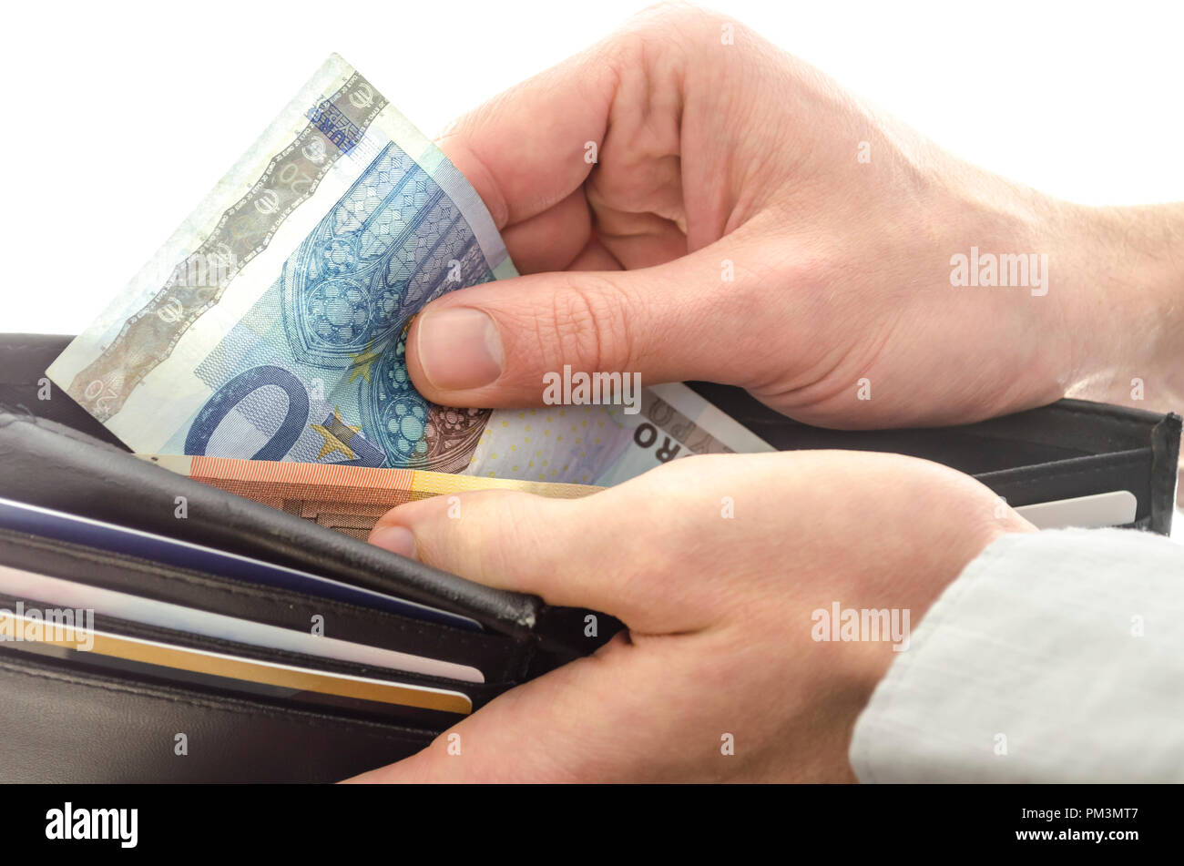 Person taking out euro hi-res stock photography and images - Alamy