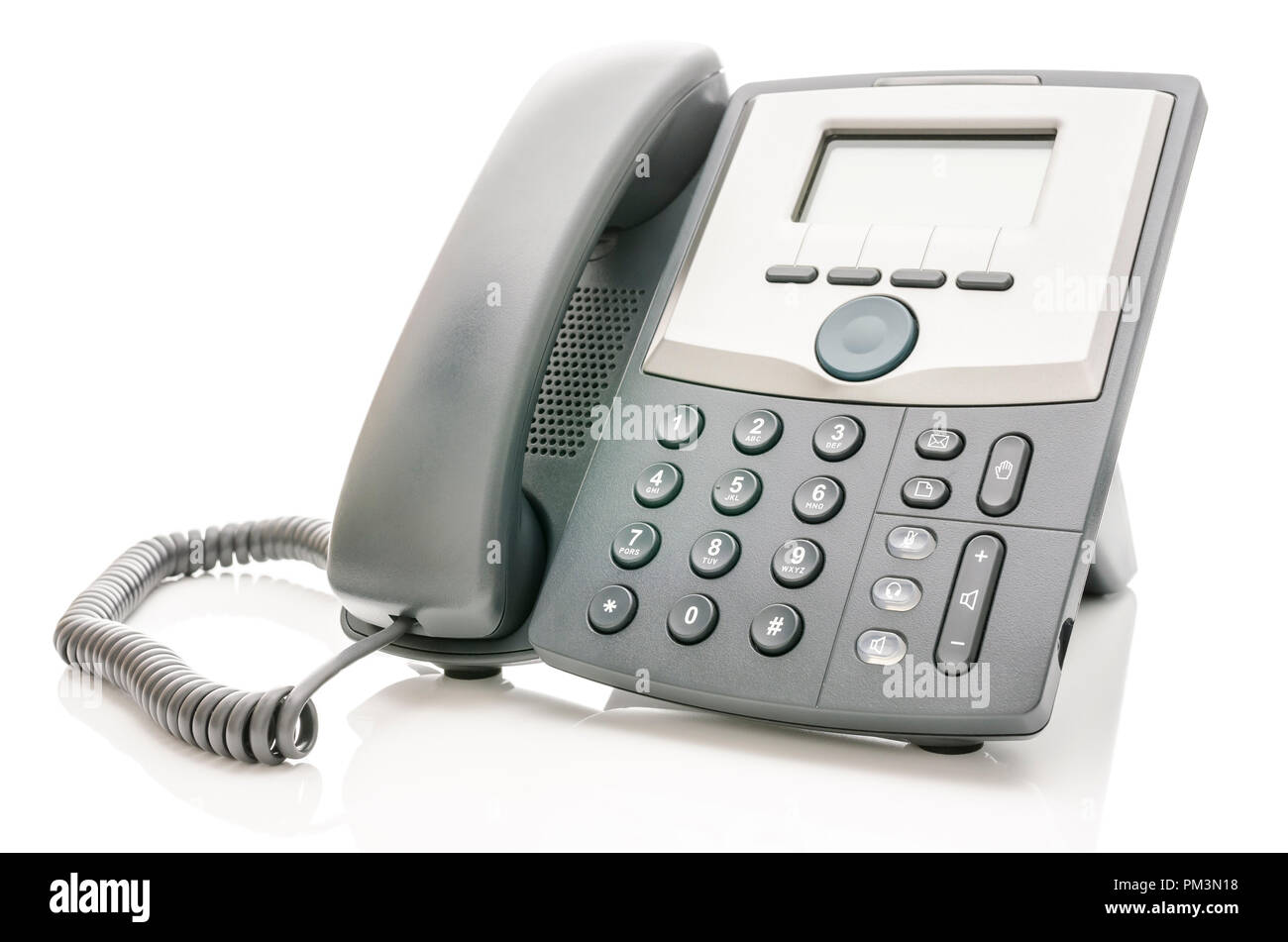 Telephone isolated over white background Stock Photo - Alamy