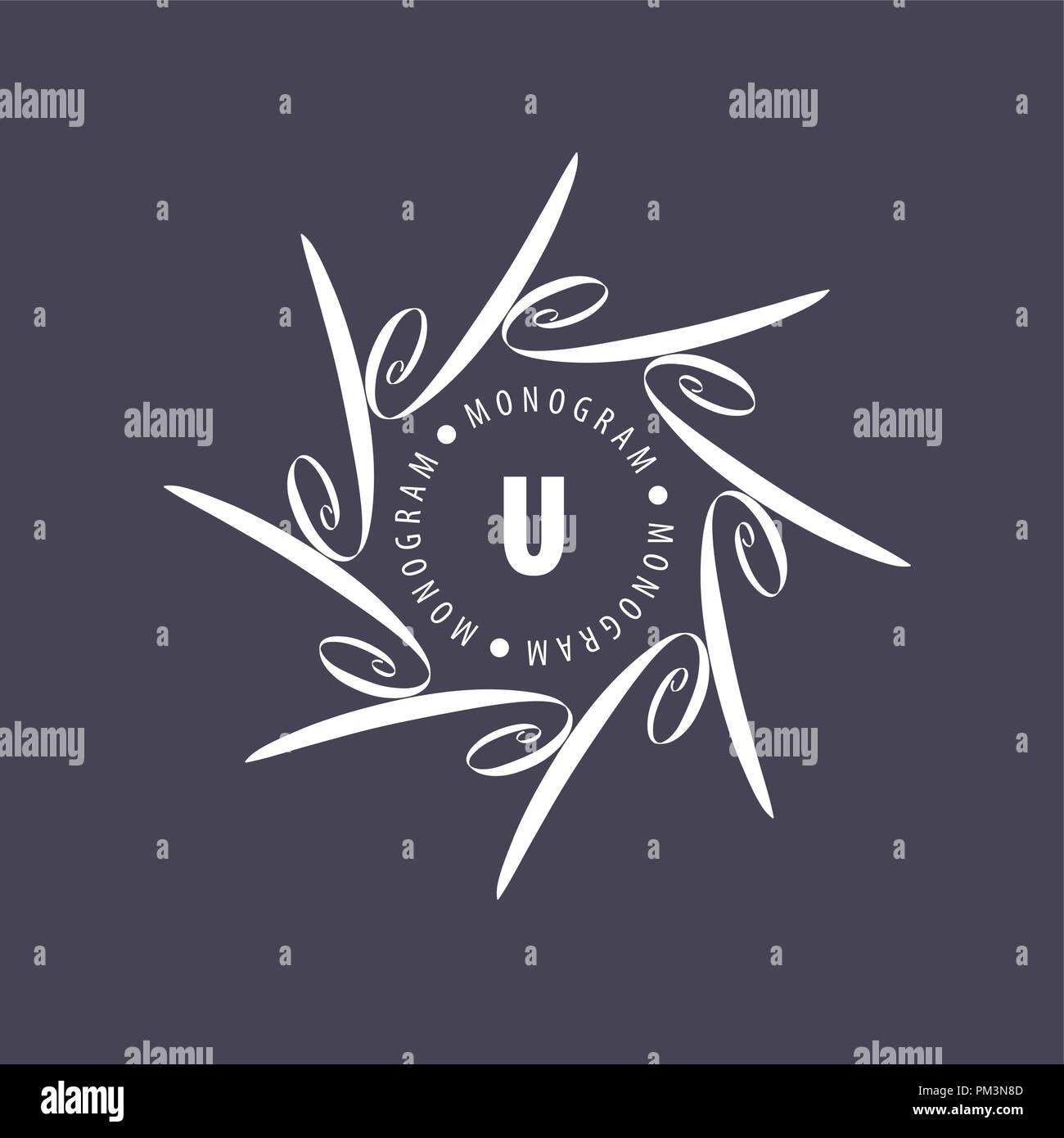 monogram vector in frame Stock Vector Image & Art - Alamy