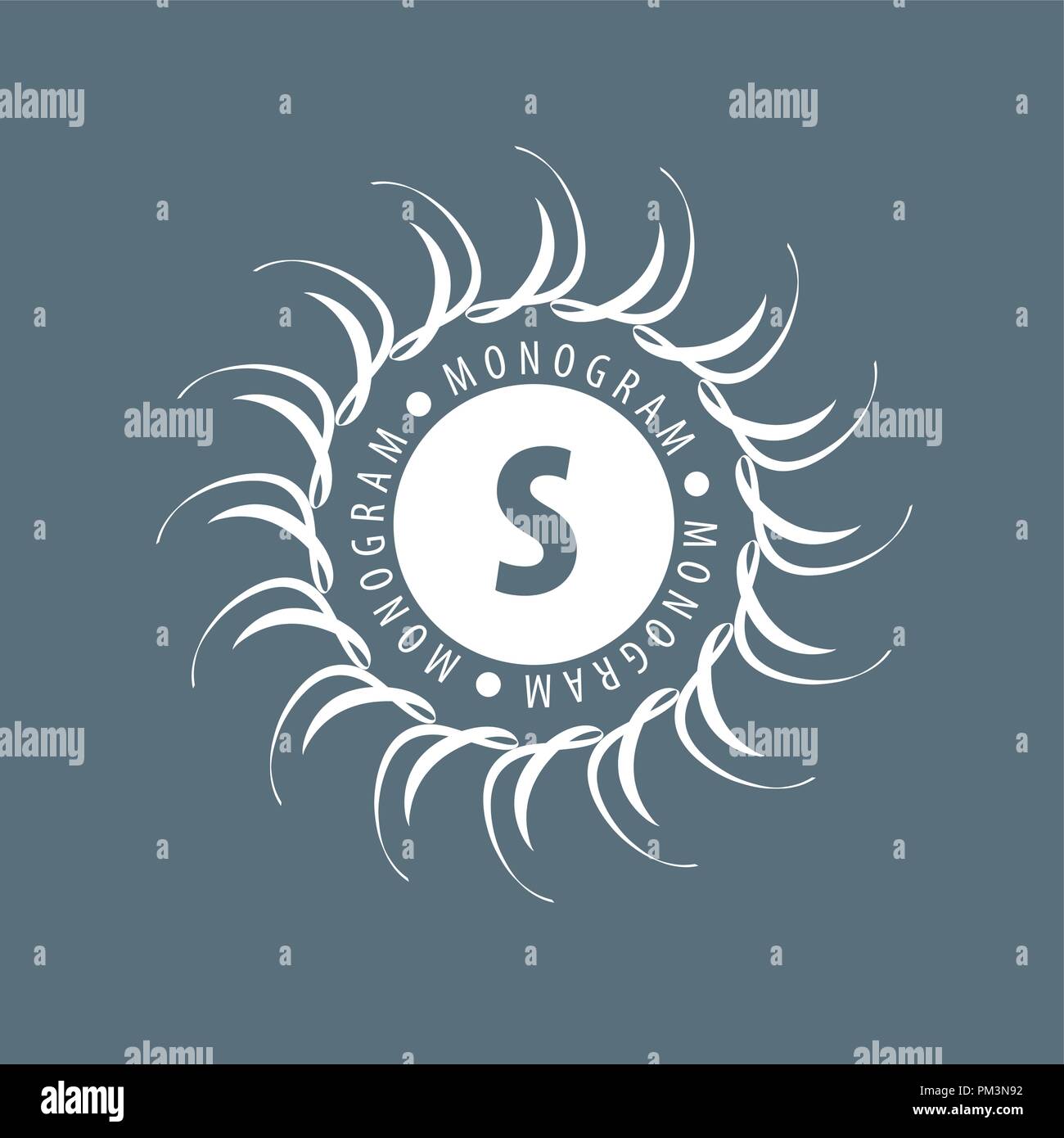 monogram vector in frame Stock Vector Image & Art - Alamy
