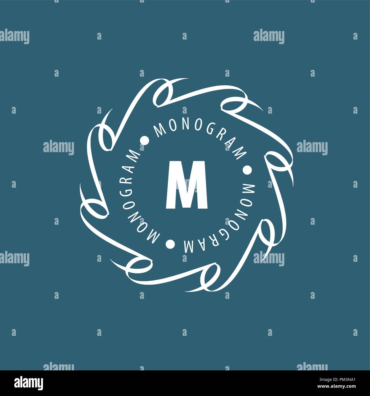 monogram vector in frame Stock Vector Image & Art - Alamy