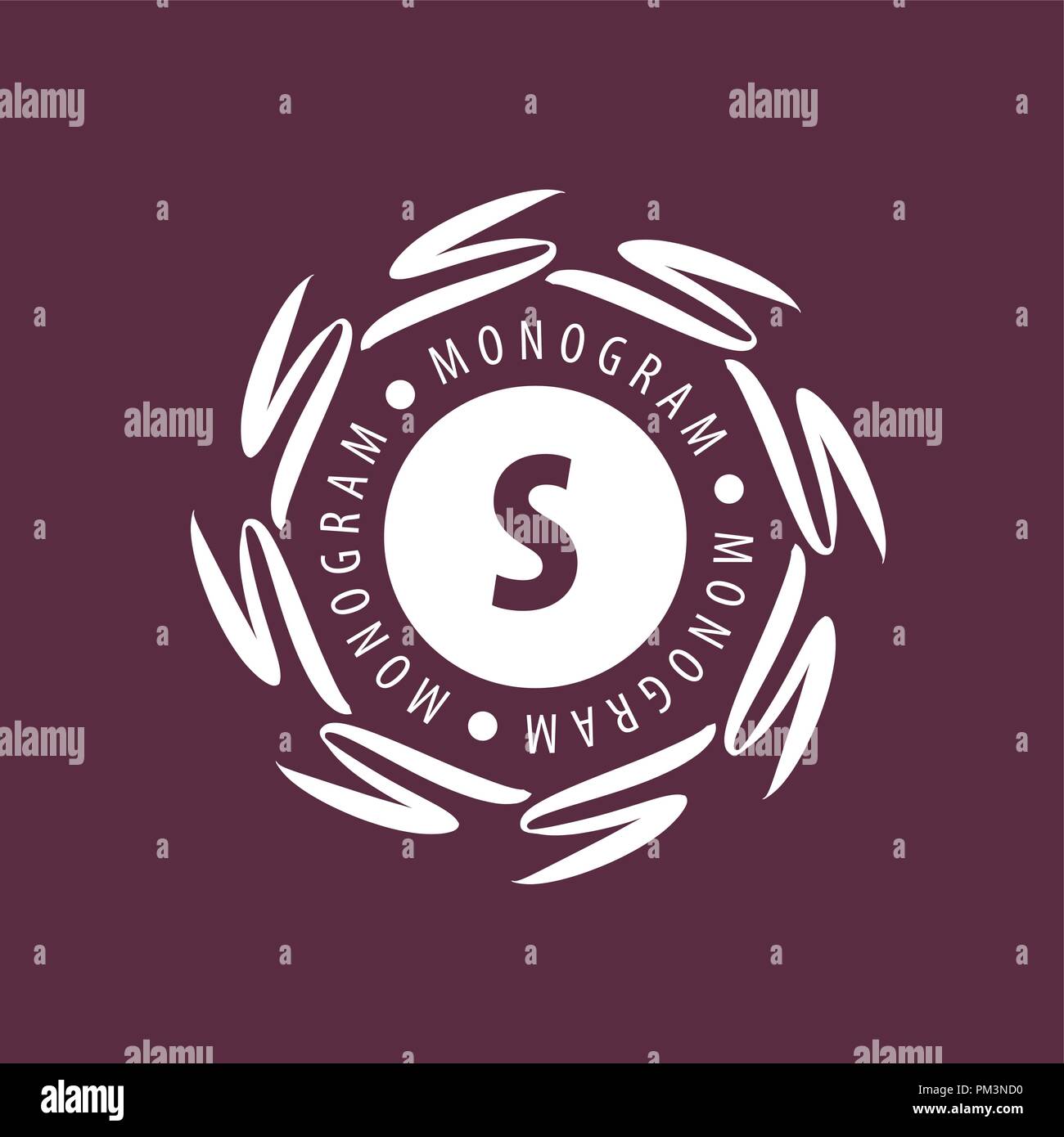monogram vector in frame Stock Vector Image & Art - Alamy