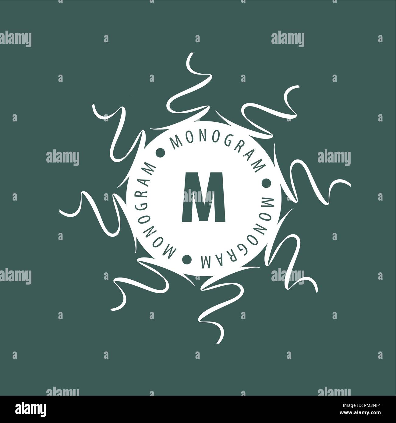 monogram vector in frame Stock Vector Image & Art - Alamy