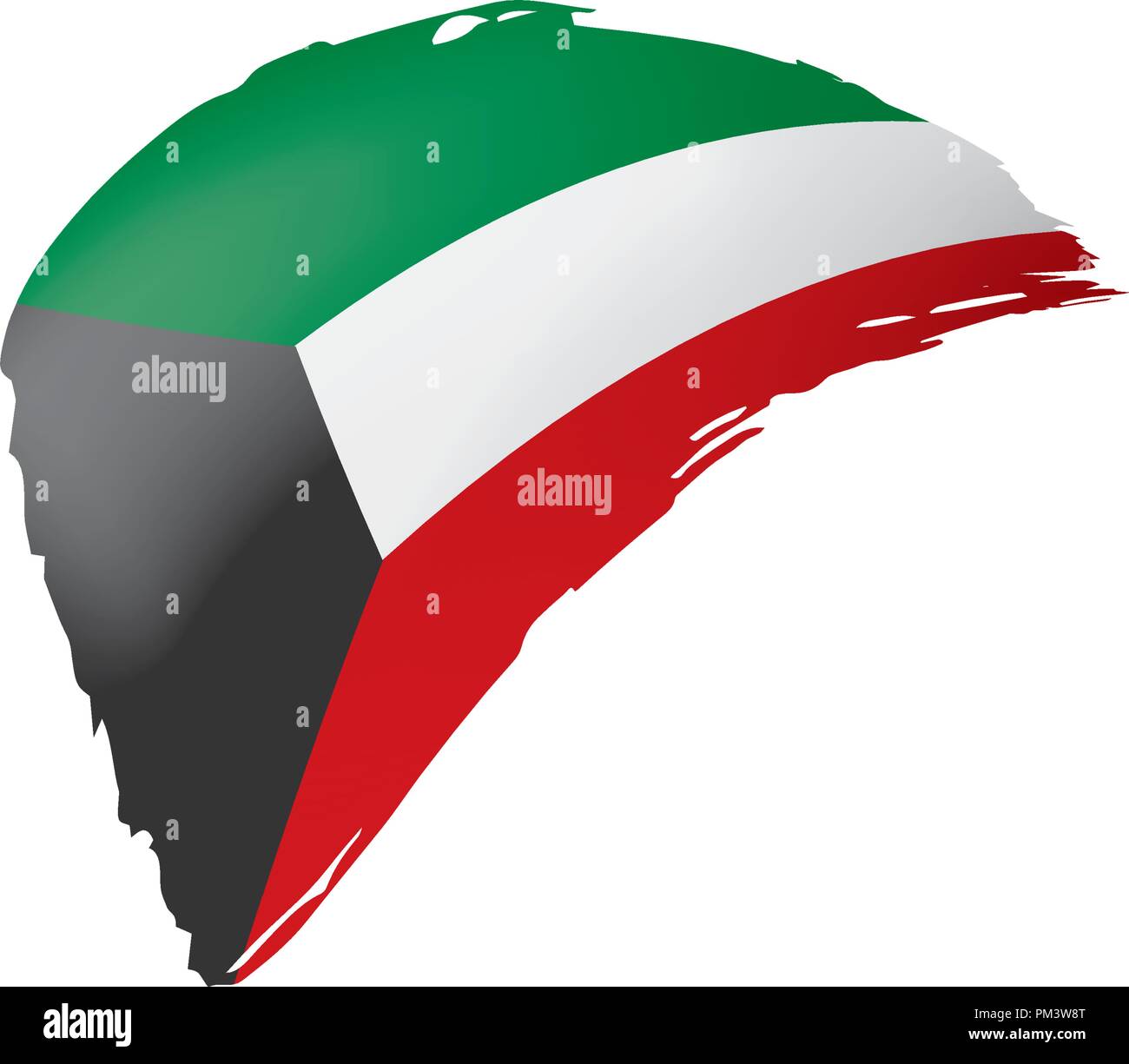 Kuwait flag, vector illustration on a white background Stock Vector ...