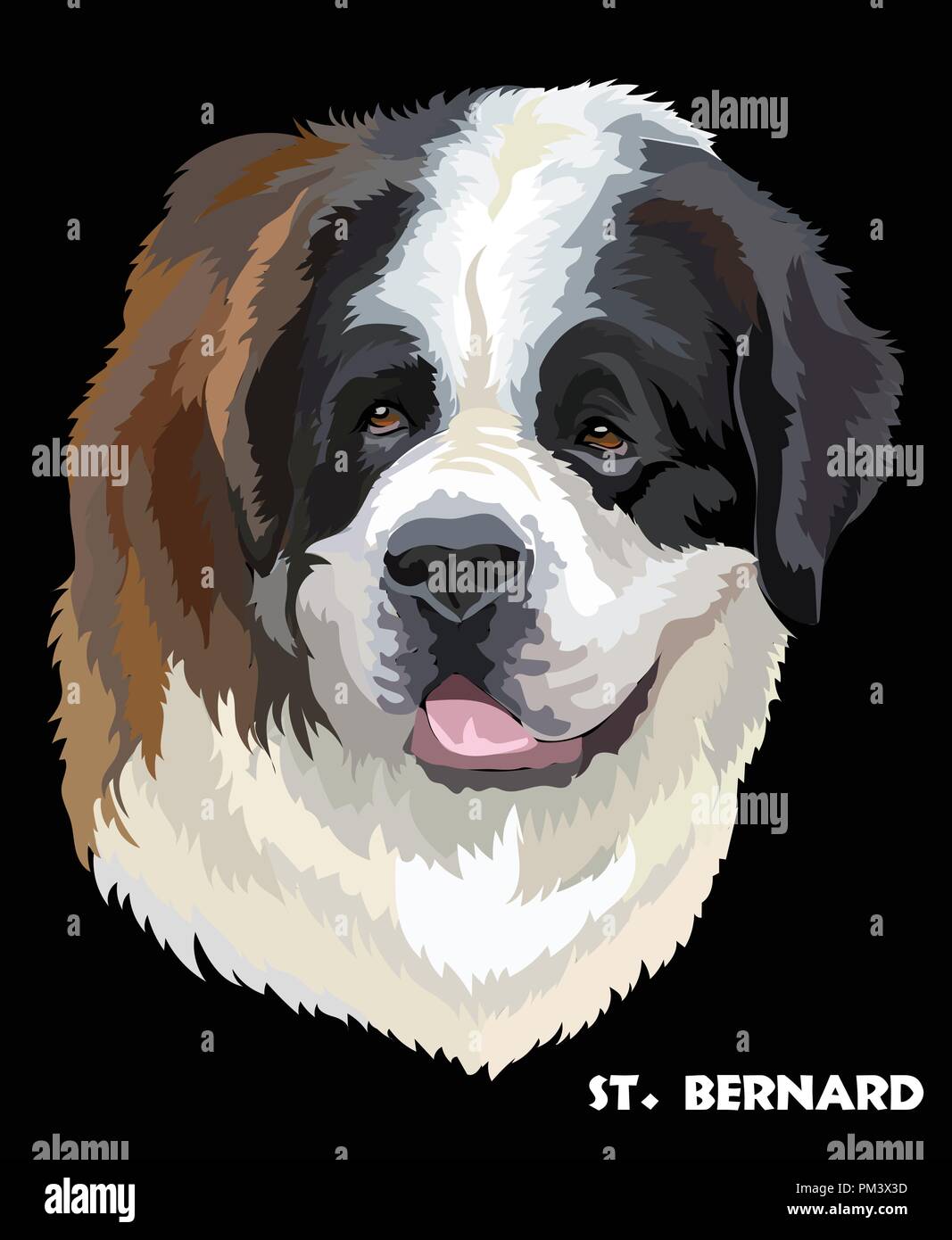 Bernard dog st Stock Vector Images - Alamy