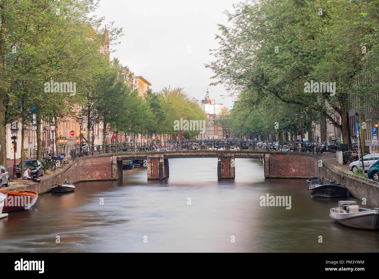Beautiful cityscape, bridge and canal around the city at Amsterdam, Netherlands Stock Photo - Alamy