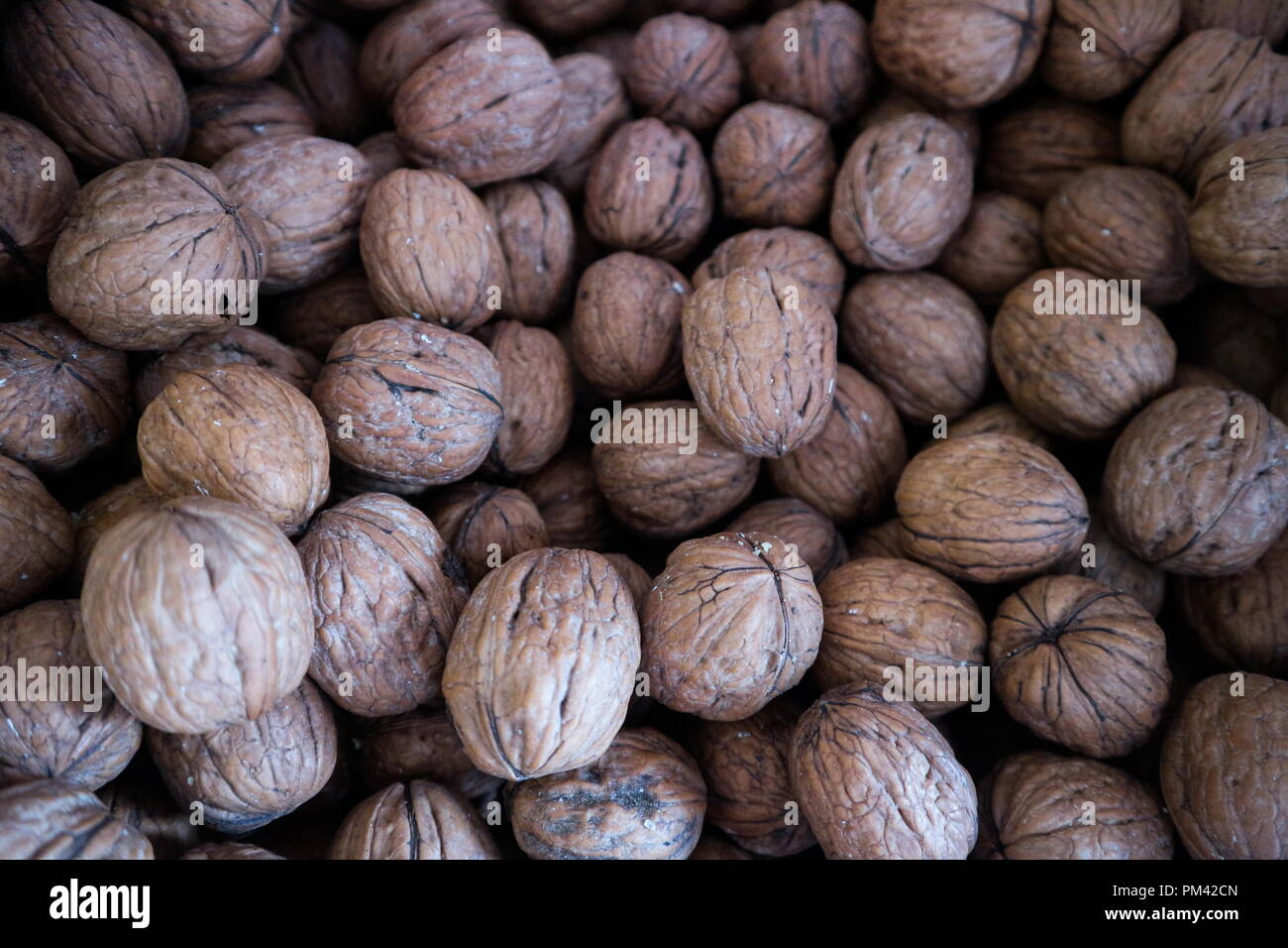 Scattered pile of walnuts hi-res stock photography and images - Alamy