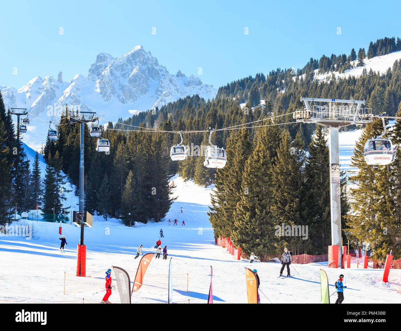 Ski Resort Courchevel 1850 m in wintertime. France Stock Photo - Alamy