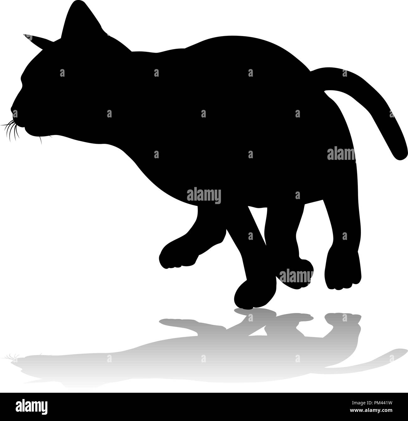 Silhouette Cat Pet Animal Stock Vector Image & Art - Alamy