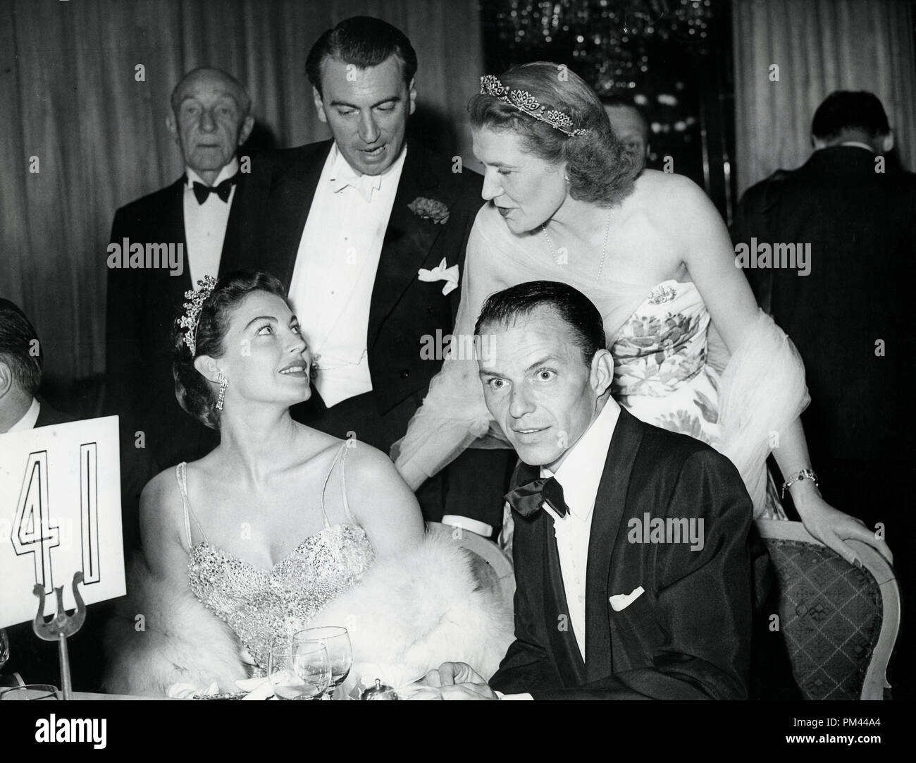 Frank Sinatra with his wife Ava Gardner and Lord and Lady Mancroft ...