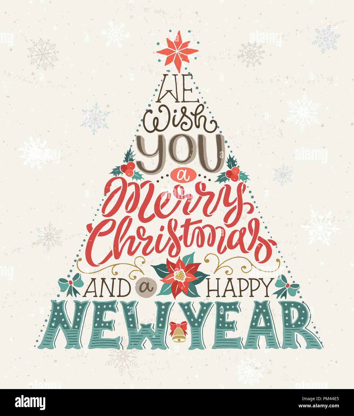 Christmas tree vintage illustration Stock Vector Images - Alamy