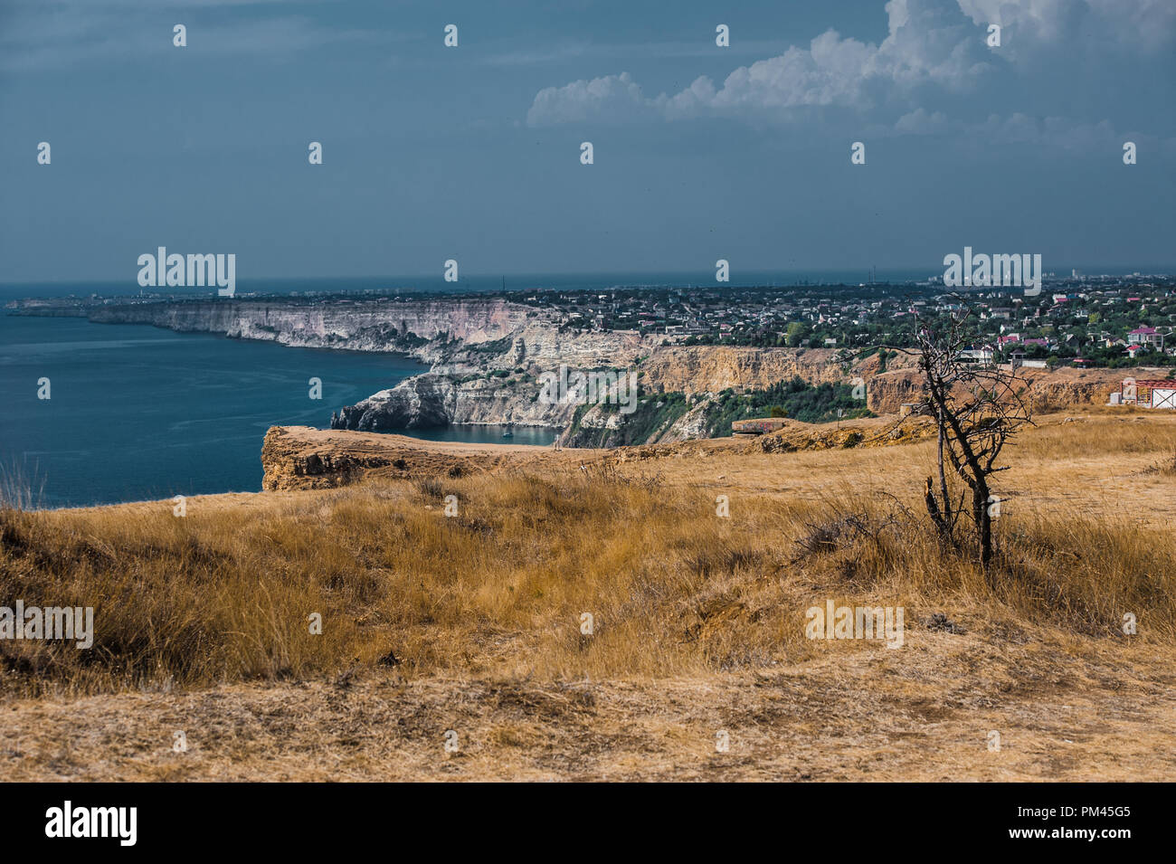 The top view on sea and rocks Stock Photo - Alamy