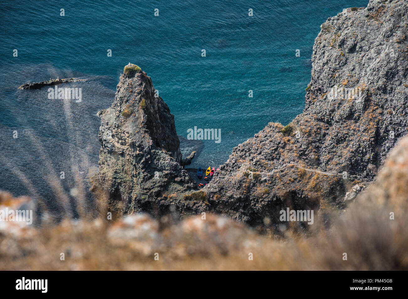 The top view on sea and rocks Stock Photo - Alamy