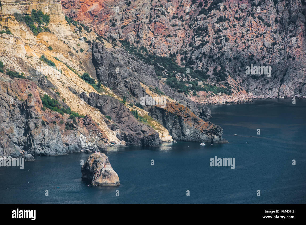 The top view on sea and rocks Stock Photo - Alamy