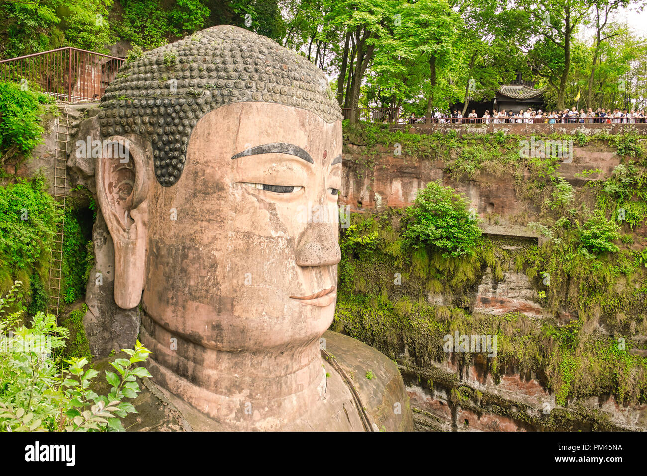 Leshan Giant buddha is a 71 metre tall stone statue. It's an ever ...