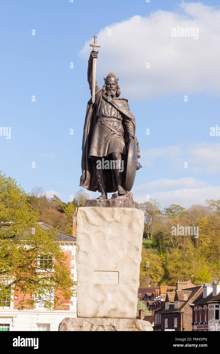 King Alfred the Great statue in Winchester, Anglo Saxon capital of ...