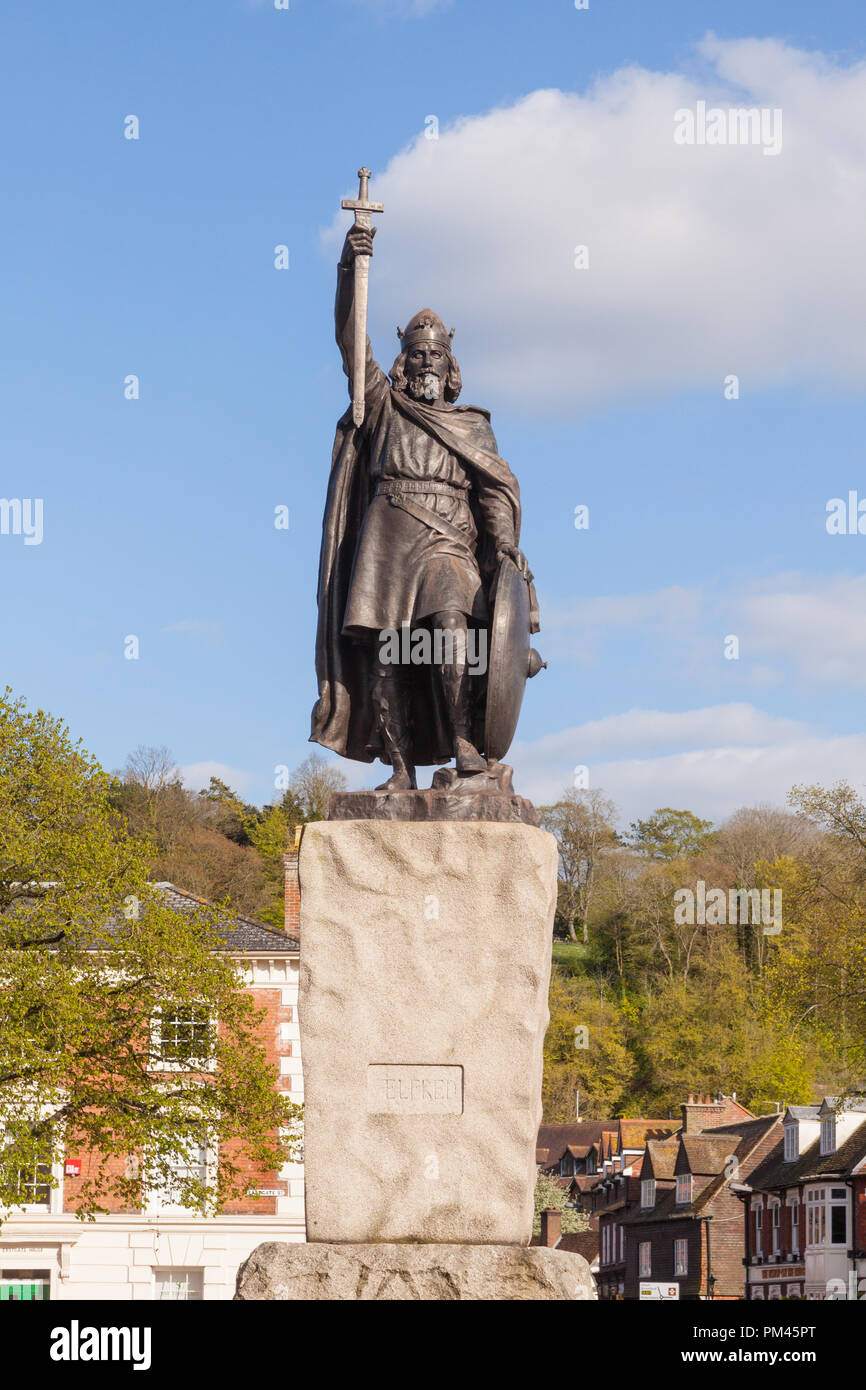 King Alfred the Great statue in Winchester, Anglo Saxon capital of ...