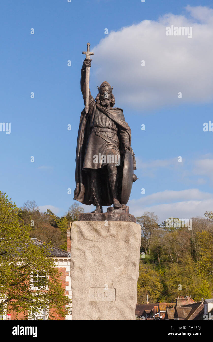 King Alfred the Great statue in Winchester, Anglo Saxon capital of ...