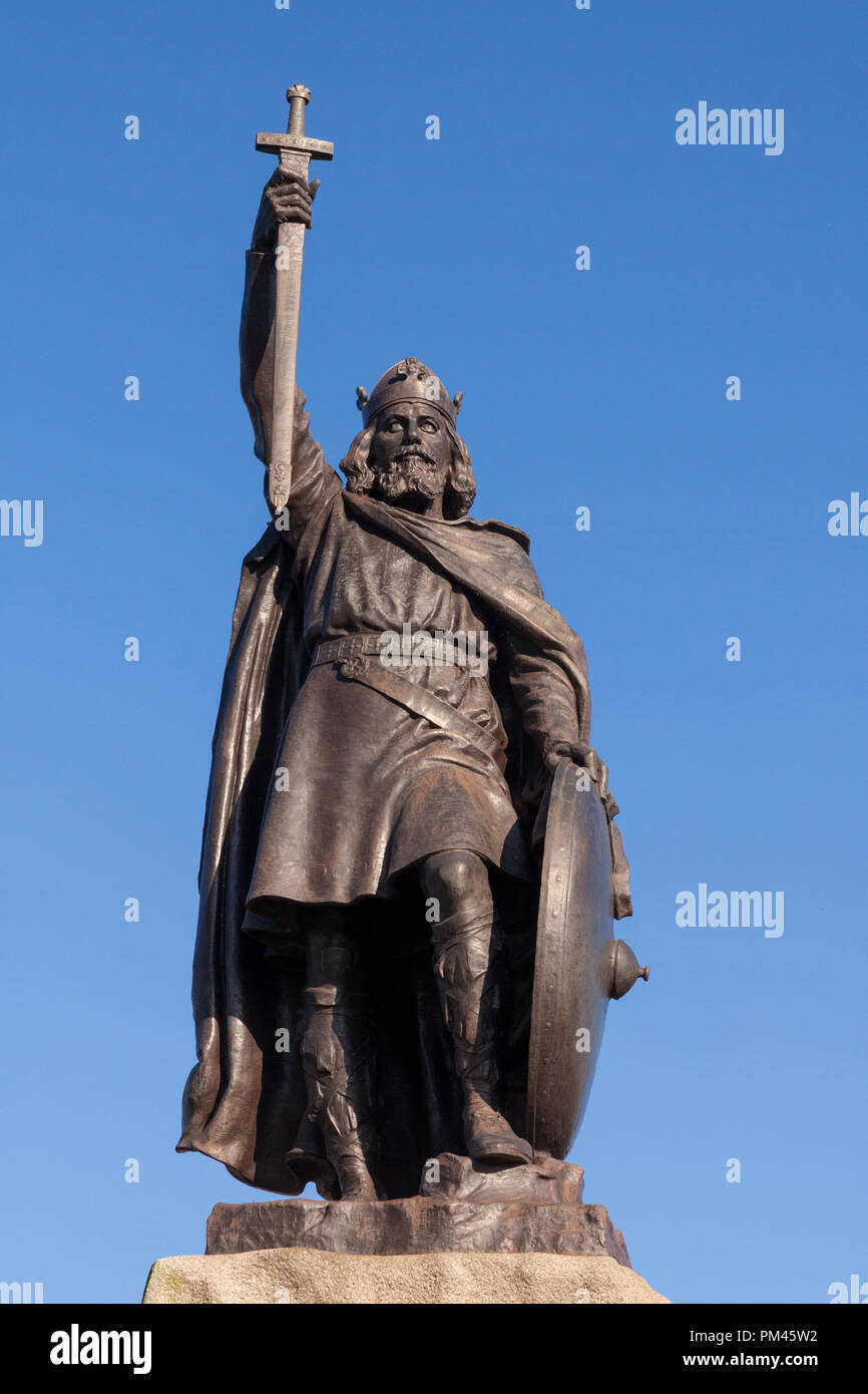 King Alfred the Great statue in Winchester, Anglo Saxon capital of ...