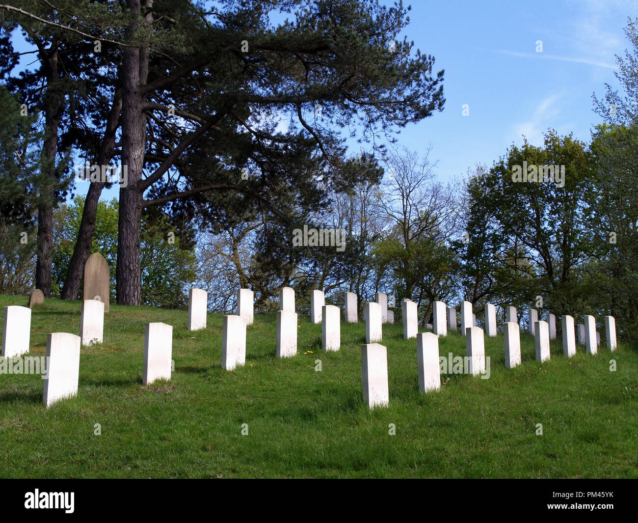 Commonwealth War Graves cemetery at Royal Victoria Country Park, Netley ...