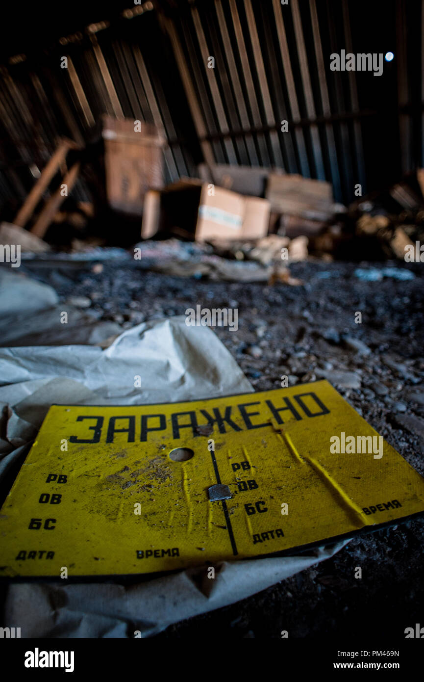 Old abandoned secret Russian military base. Legal content Stock Photo ...