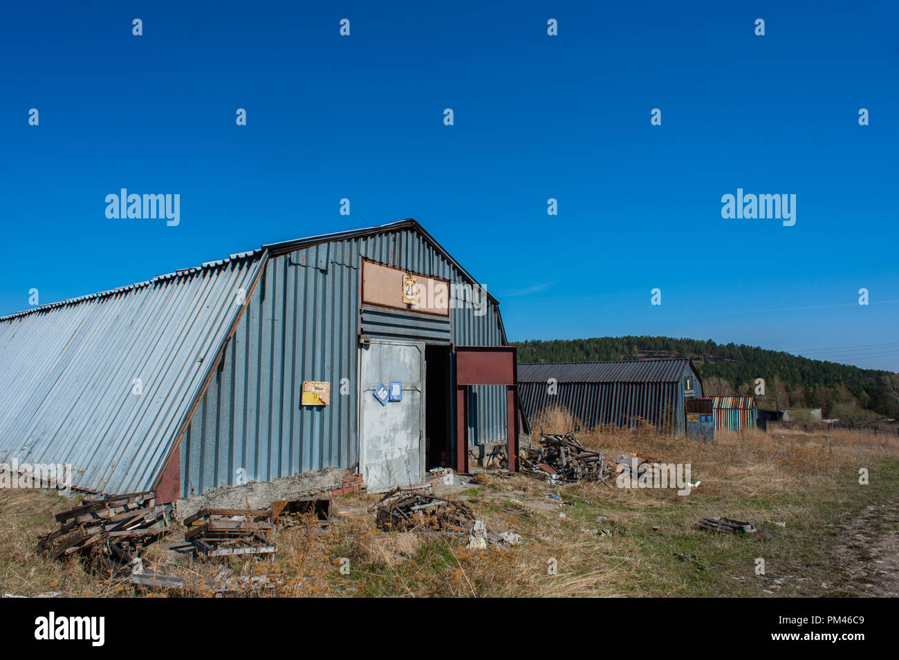 Old abandoned secret Russian military base. Legal content Stock Photo ...