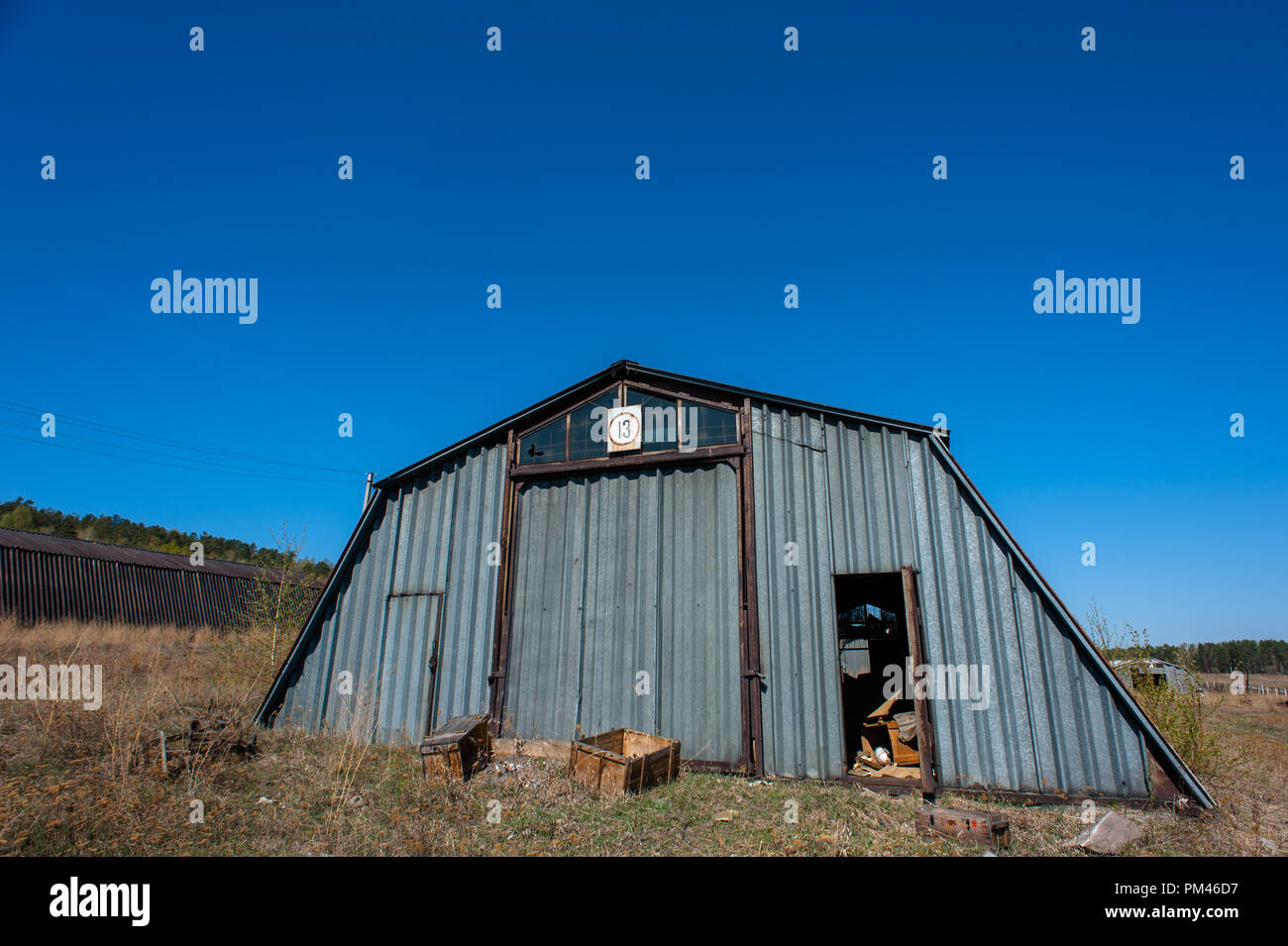 Old abandoned secret Russian military base. Legal content Stock Photo ...