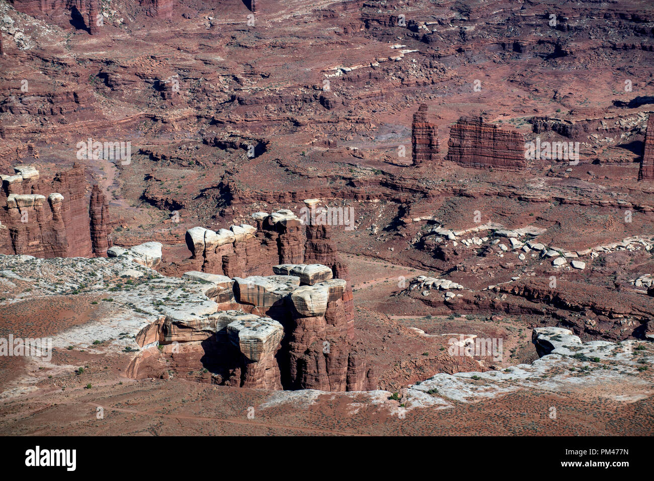 The view from Grand View Point Overlook Canyonlands National Park, Utah ...