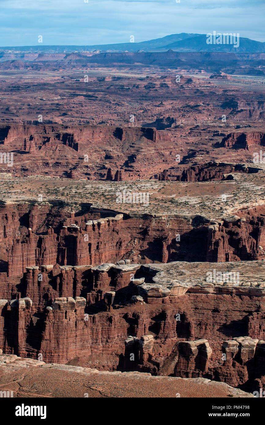 The view from Grand View Point Overlook Canyonlands National Park, Utah ...