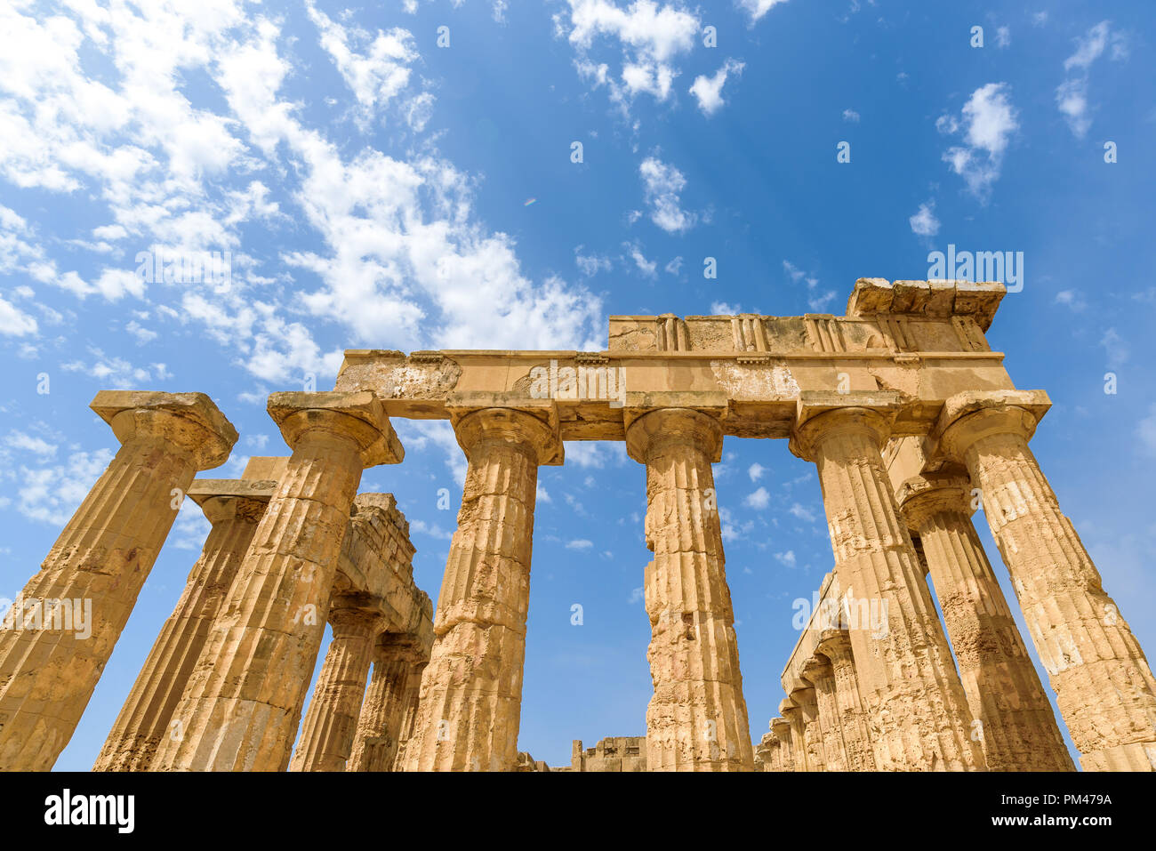 Ruins of the Temple of Hera (Temple E) inside the archaeological park ...