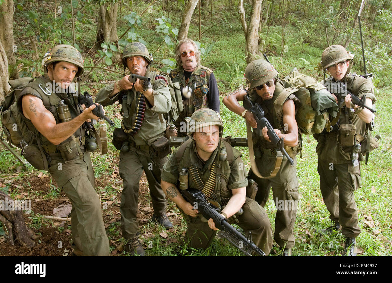"Tropic Thunder" Ben Stiller, Robert Downey Jr., Jack Black, Brandon T ...
