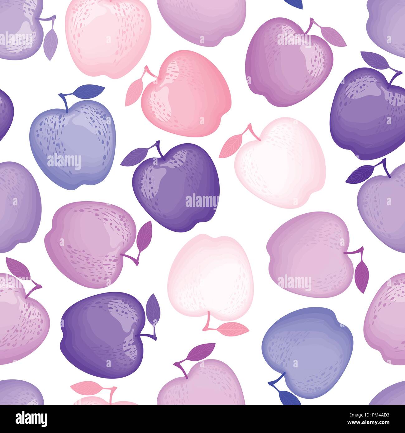 Apples fashion is a seamless pattern with a blue purple color. Vector ...