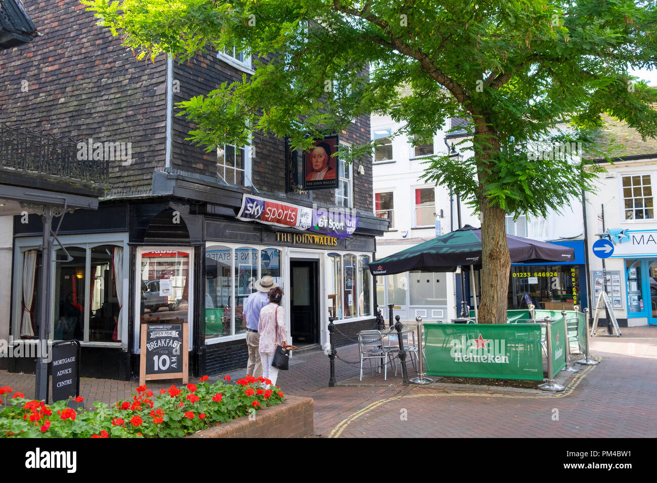The john wallis pub, ashford high street, town centre, kent, uk Stock ...