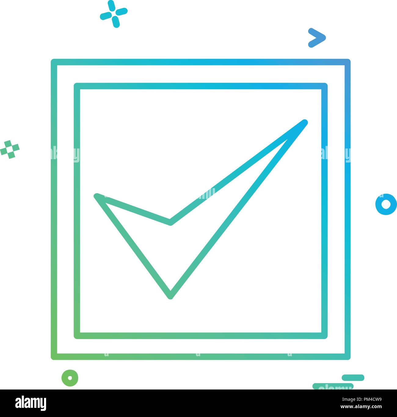 Tick icon design vector Stock Vector Image & Art - Alamy