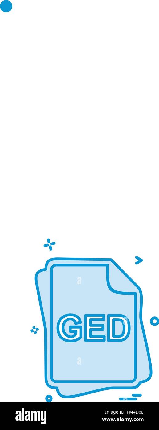 GED file type icon design vector Stock Vector Image & Art - Alamy