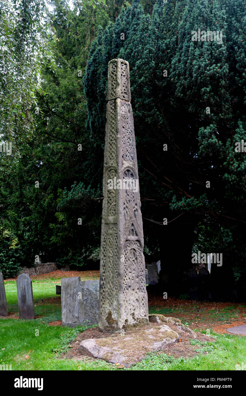 A Saxon cross in St. Mary and St. John`s churchyard, Rothley ...
