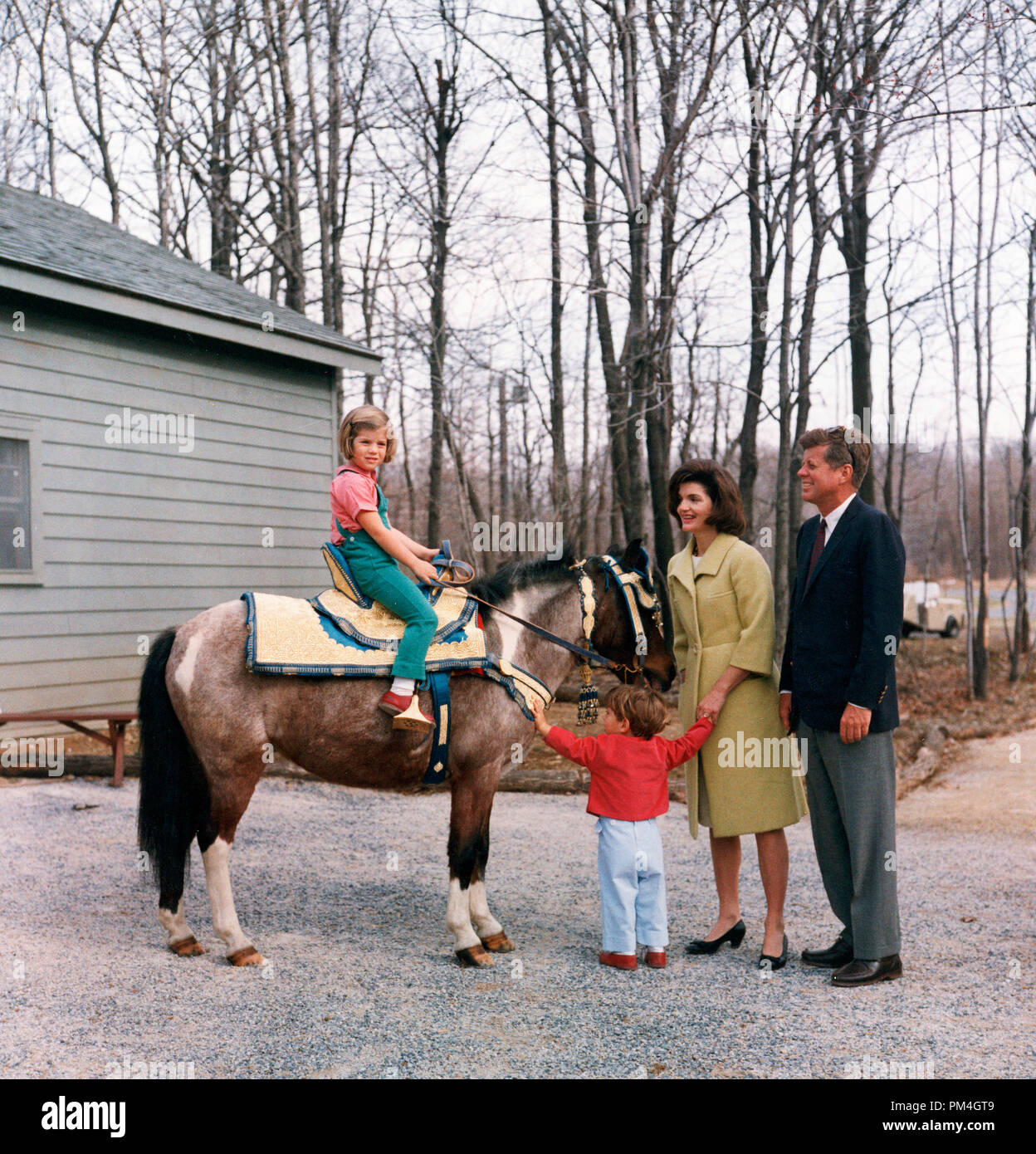 President John F Kennedy with his wife, First Lady Jacqueline Bouvier ...