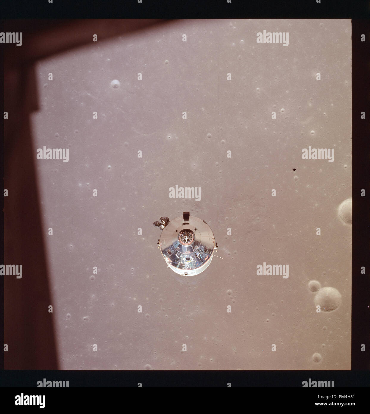 View of the Command Module from the Lunar landing module during July ...