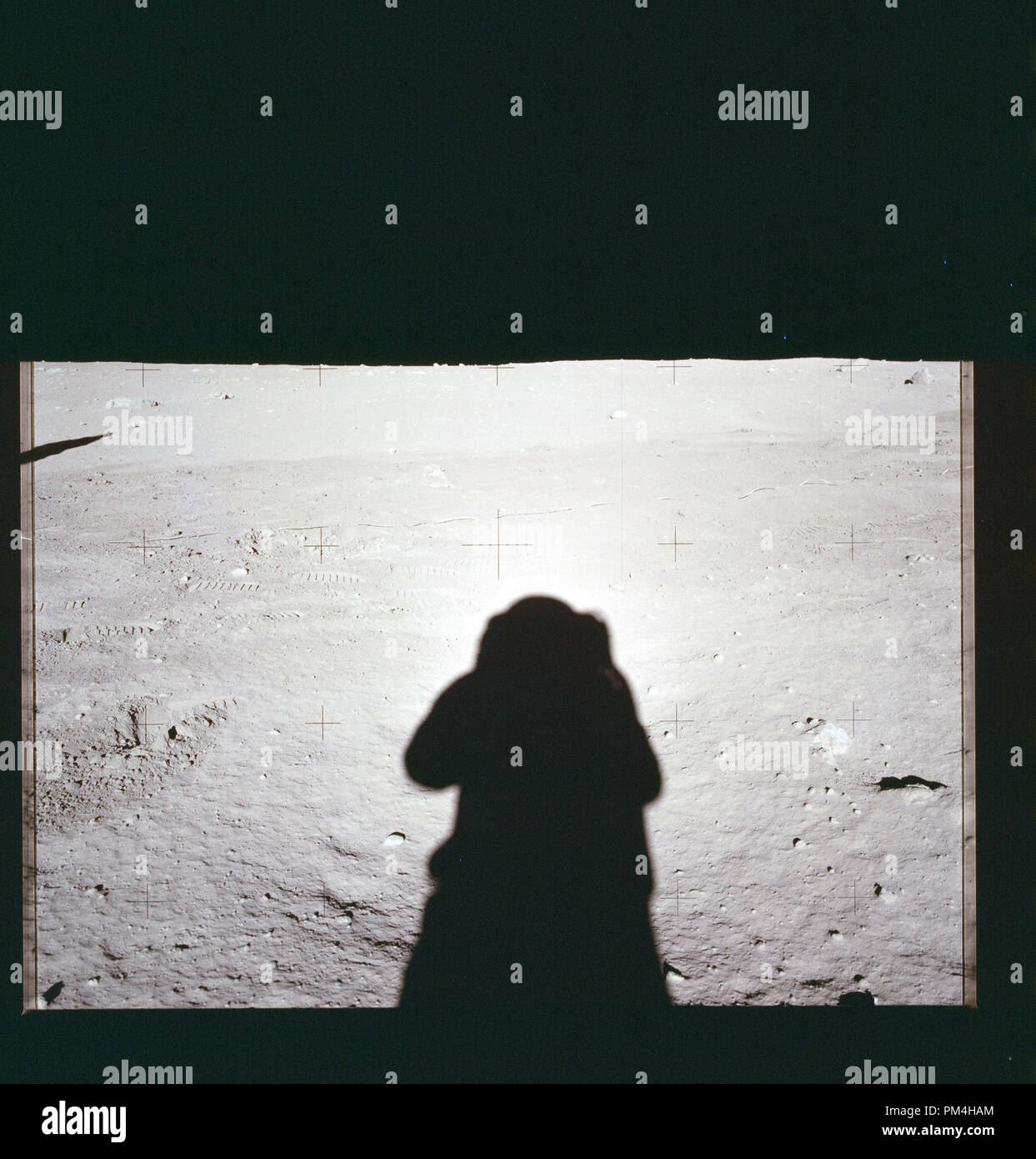 Apollo 11 Astronaut Neil A. Armstrong's shadow during July 20, 1969's ...