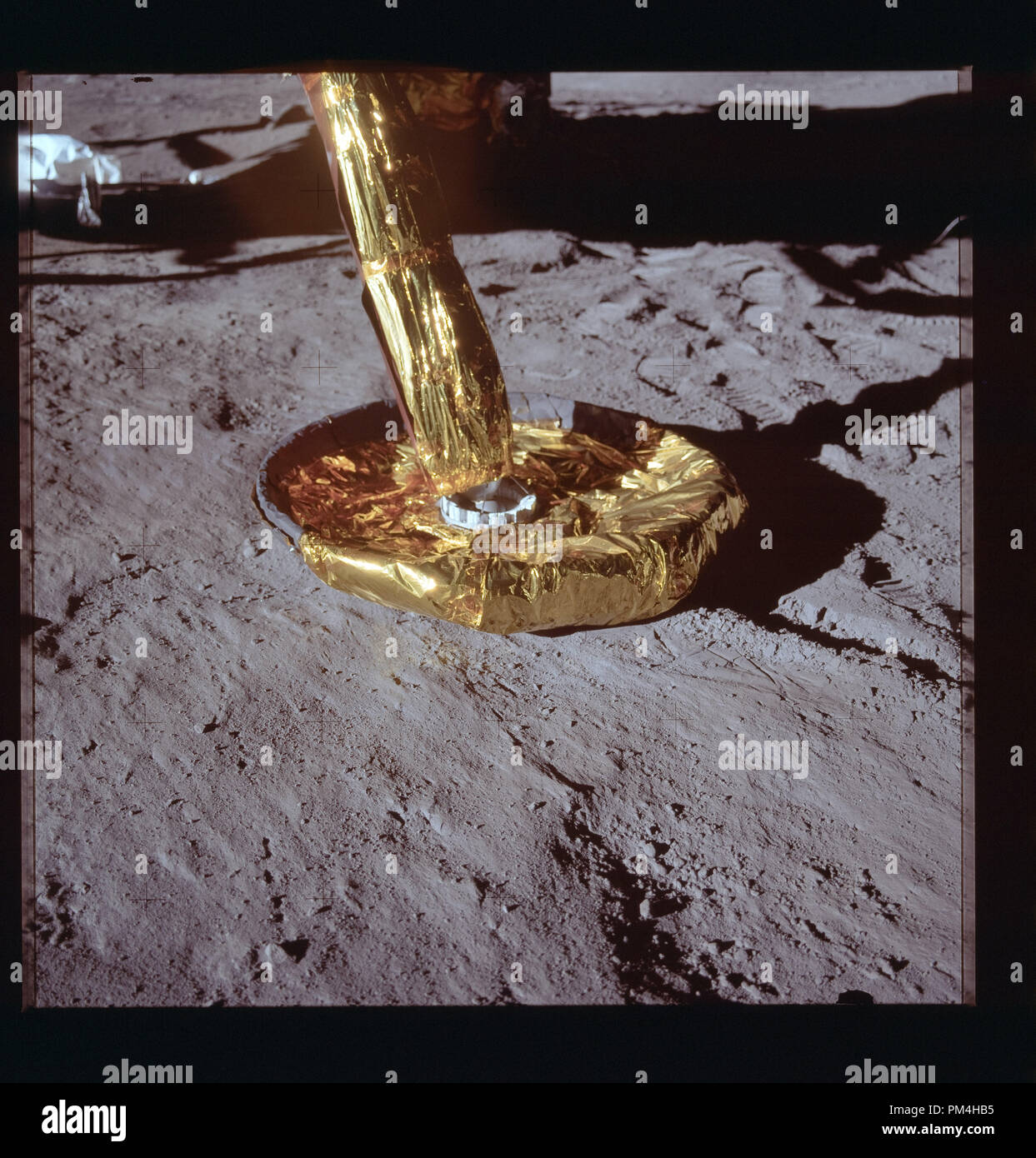 Apollo 11 lunar landing module on the moon during July 20, 1969's ...