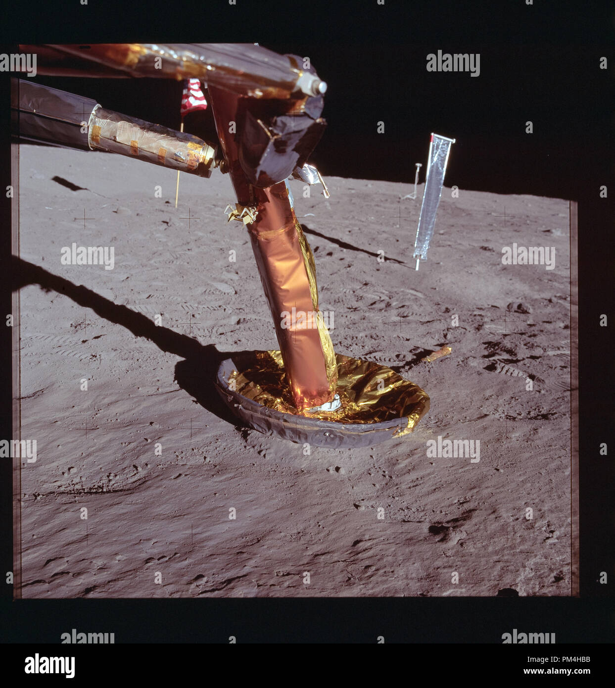 Apollo 11 lunar landing module on the moon during July 20, 1969's history making voyage to the ...