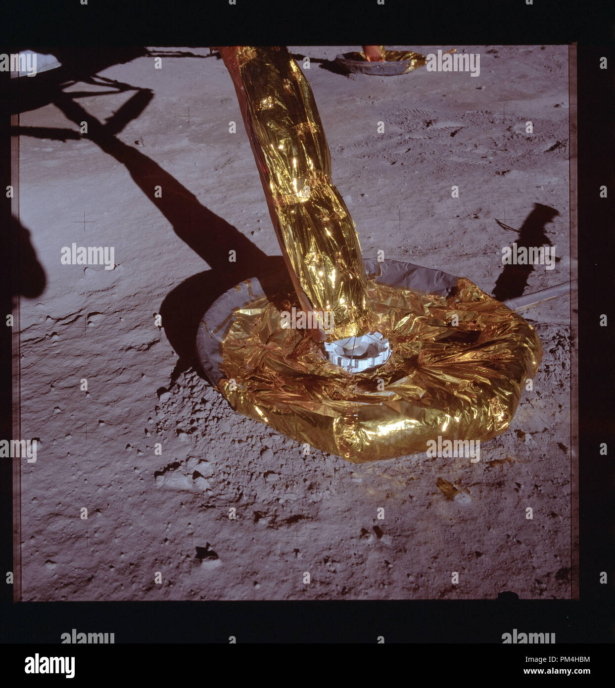Apollo 11 lunar landing module on the moon during July 20, 1969's ...